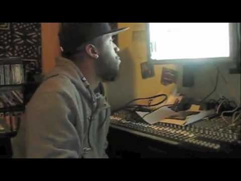 Hip Hop Producer Jimi Kendrix in the studio listening to beats with ...