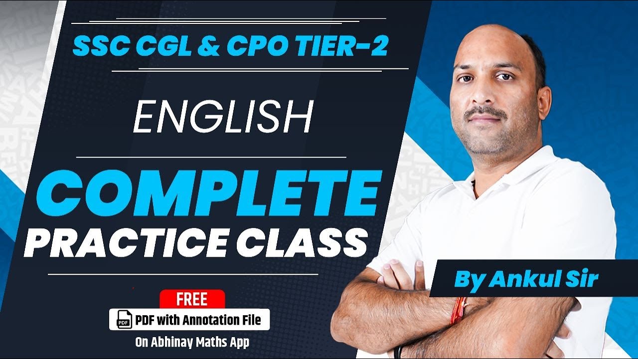 English | Complete Practice Class | SSC CGL & CPO TIER-2 | By Ankul Sir ...