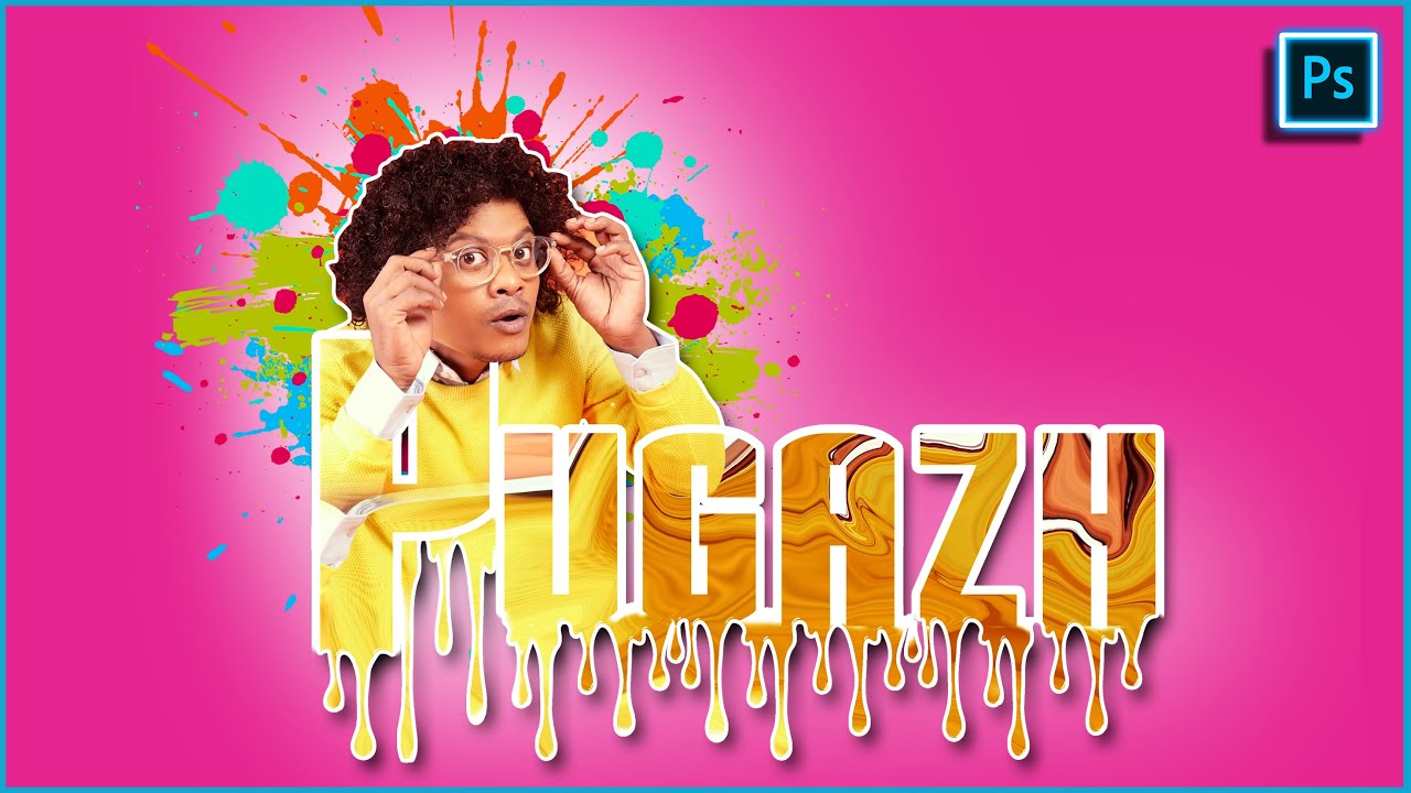 PORTRAIT Dripping TEXT Effect in photoshop | Simple & Easy Tricks ...