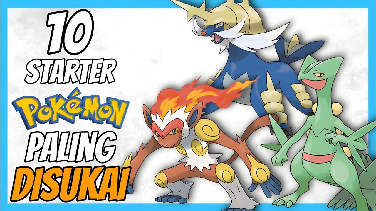 10 STARTER POKEMON PALING DISUKAI - YouTube