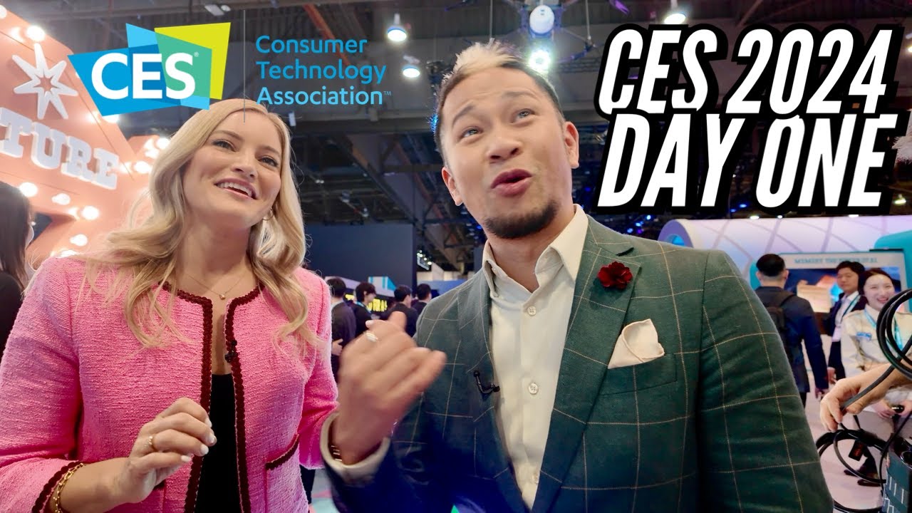 iJustine and Brian Tong At CES 2024 Day One On The Showroom Floor - YouTube