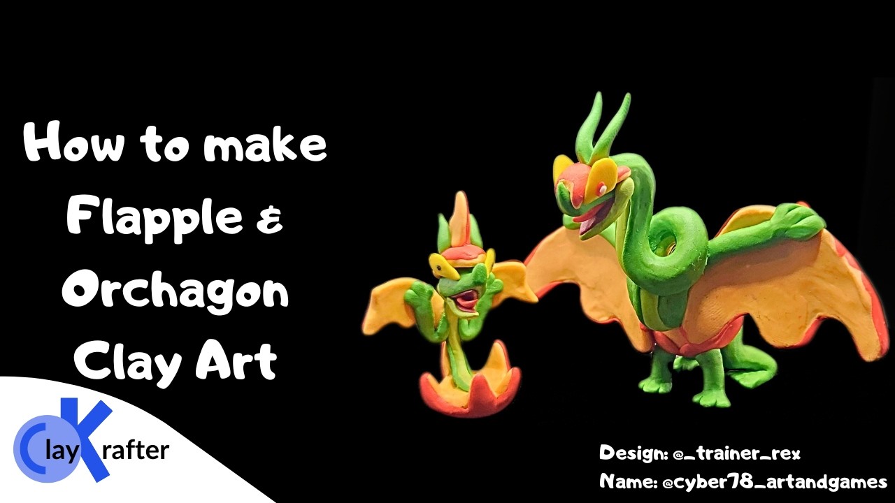 How to make a Flapple & Orchagon (fan made) Clay Art Figures!!! - YouTube