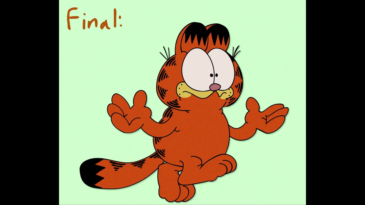 Garfield The Cat Run Cycle Video - YouTube