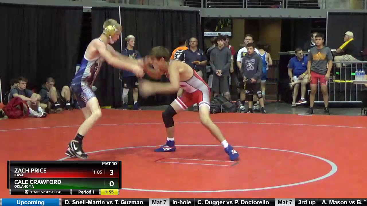 Junior Men 138 Zach Price Iowa Vs Cale Crawford Oklahoma - YouTube