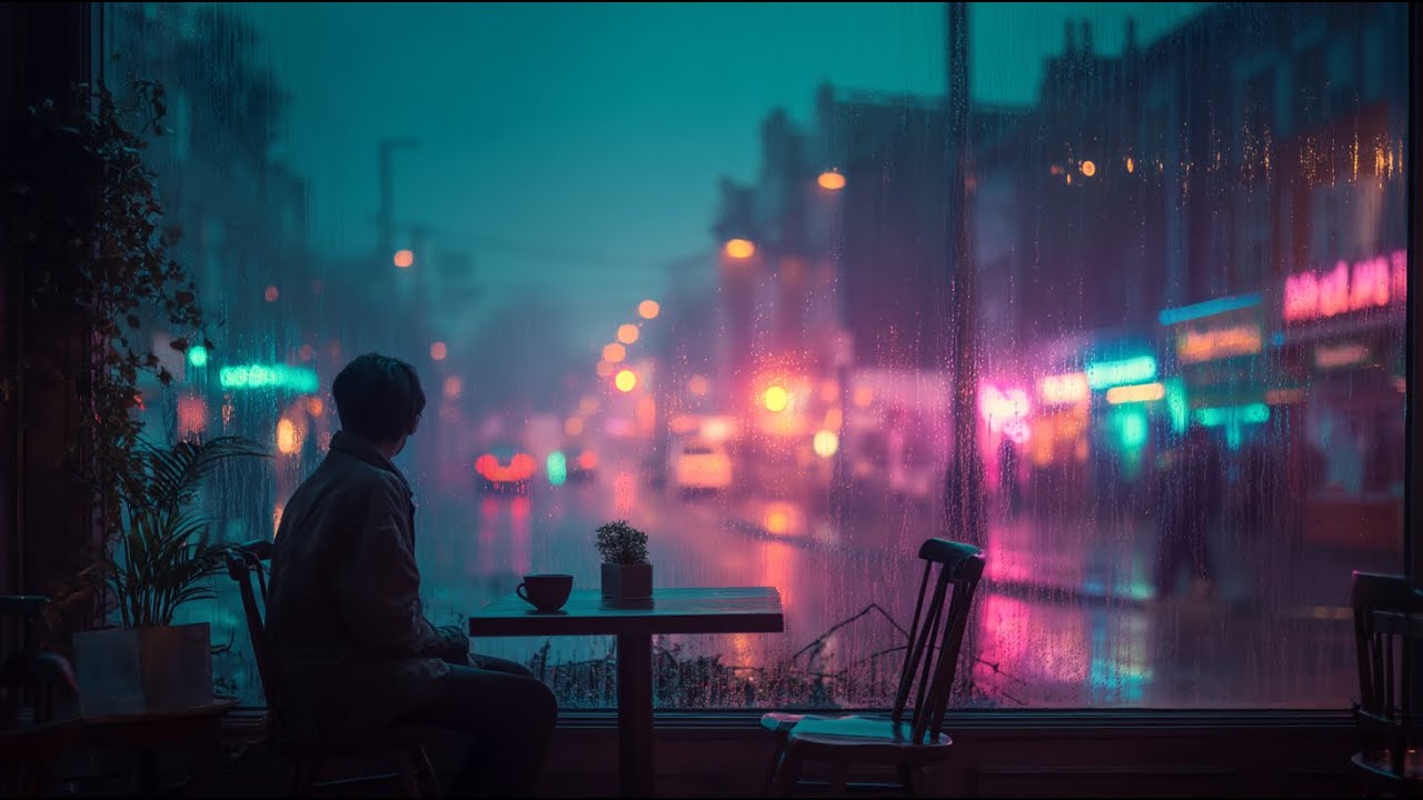 Neon Breeze (Blue Hour) | Rainy Lofi • Blue-Hour Neon Calm - YouTube