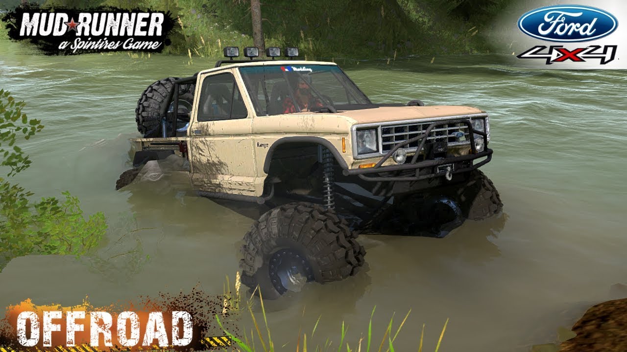 Spintires: MudRunner - 83 FORD RANGER DESERT CRAWLER Driving on a ...