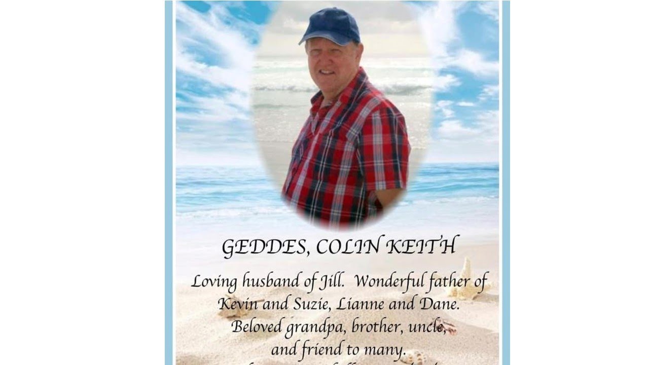 Celebration of Life: Mr Colin Geddes - 2 August 2025 - YouTube