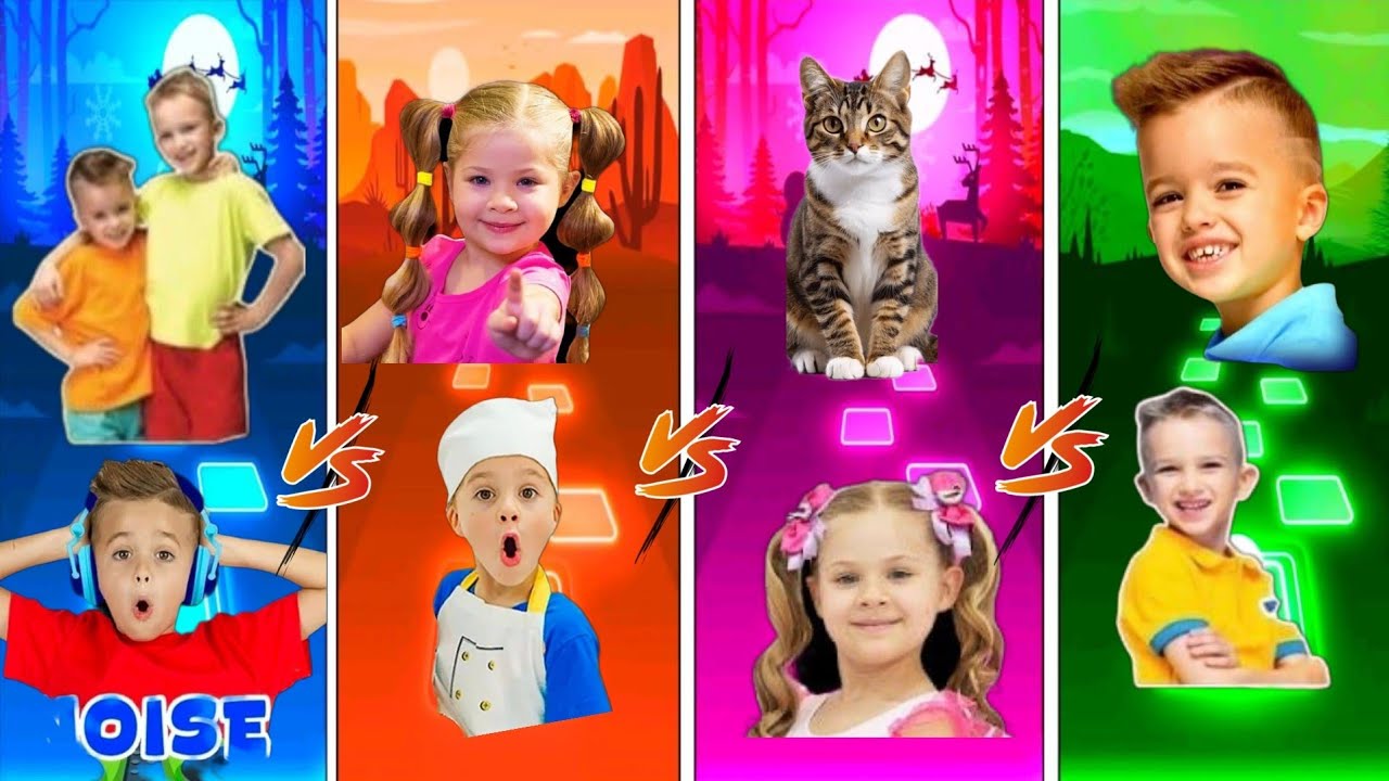 niki and niki 🆚️ noise 🆚️ Roma and vlad niki 🆚️ cat and Diana 🆚️ vlad ...