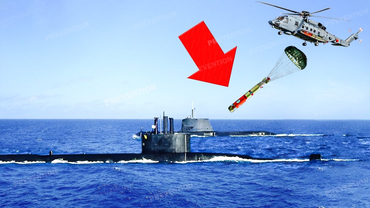 Terrifying Moment! Sikorsky CH-148 Cyclone Helicopter Drops Torpedo in ...