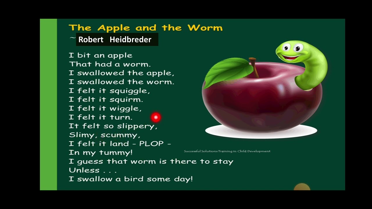 Poem The Apple and the Worm - YouTube