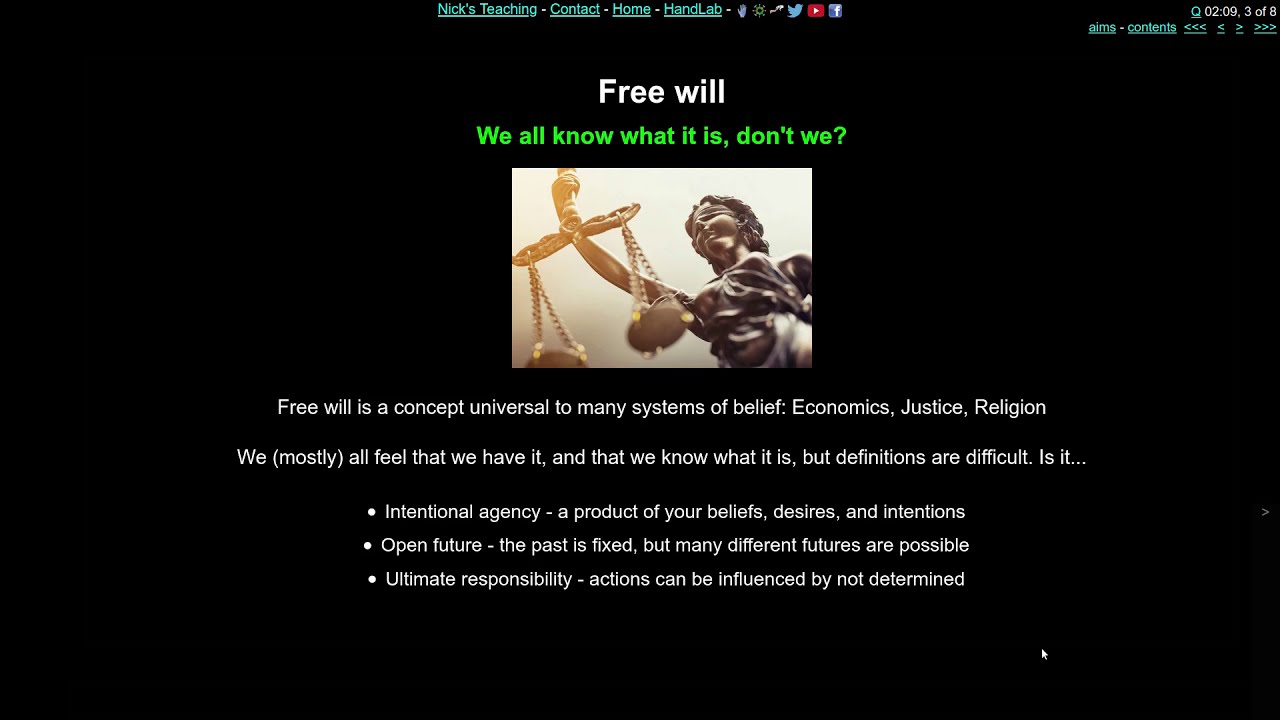 History of Psychology 8.1: The problem of free-will - YouTube