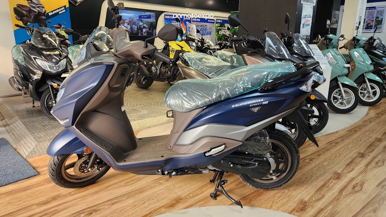 2025 New Suzuki Burgman Street EX 125 Matte Blue Colour Top Model | # ...