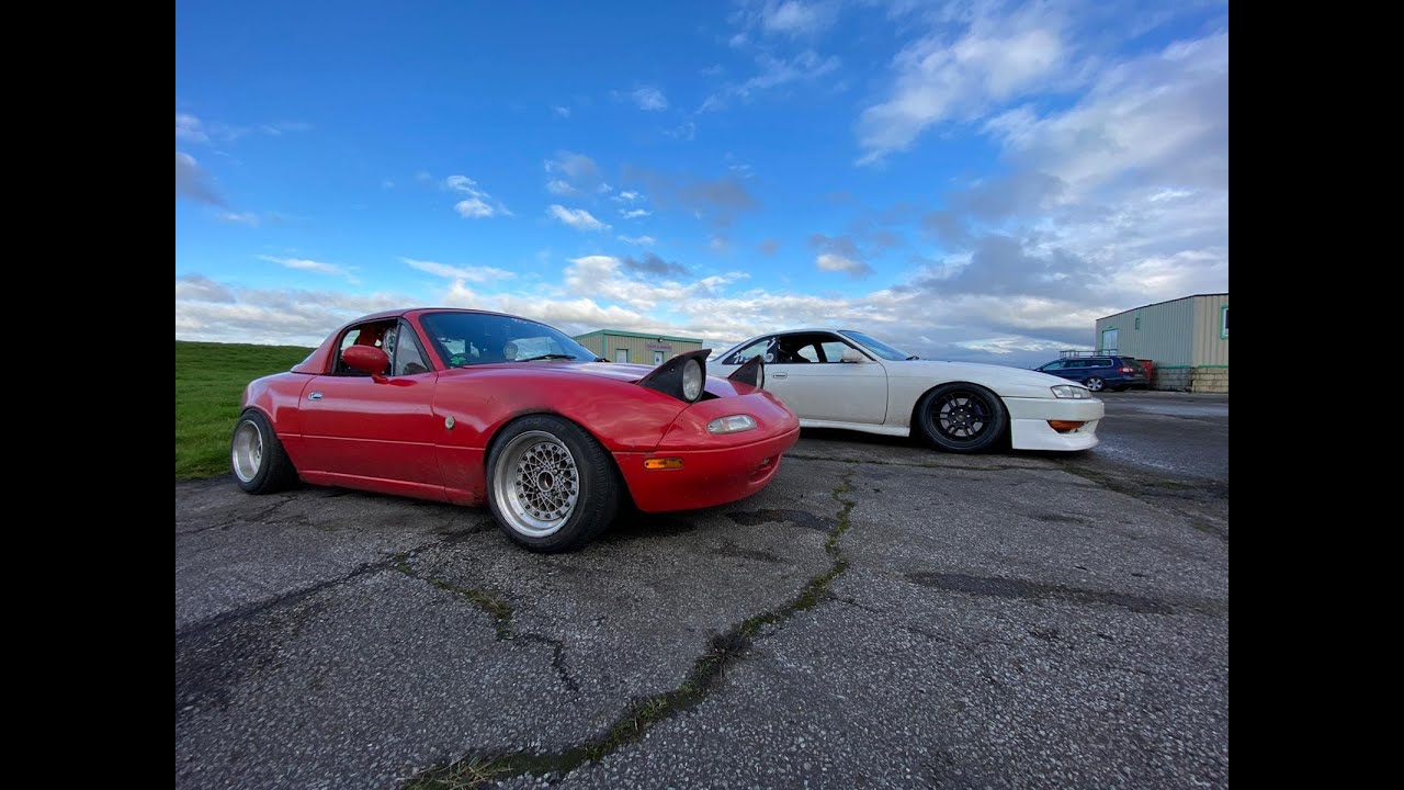 Last Drift event in this mx5 1.6 na6 bike carbs - YouTube