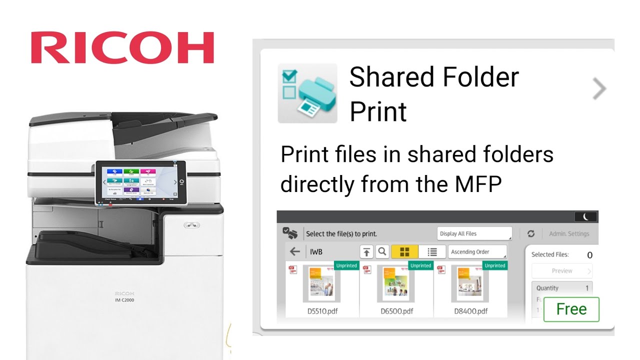 How to configure | Ricoh shared folder print | Ricoh SOP - YouTube