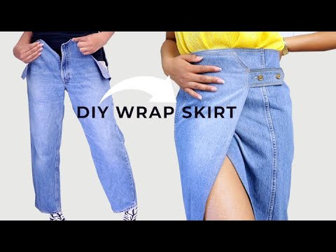 Upcycling von Jeans zum DIY-Wickelrock aus Denim!