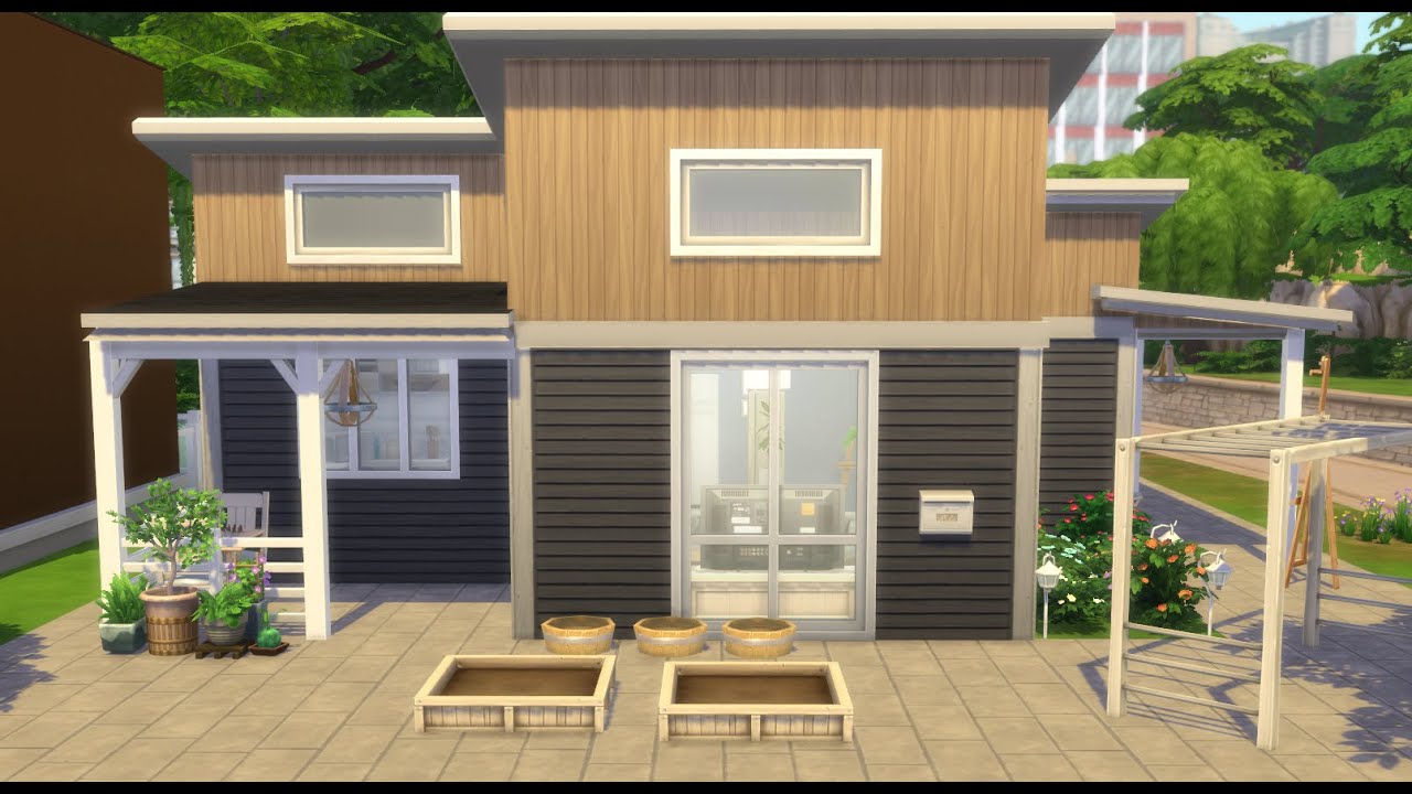 The Sims 4 House Shell #20 - Comfy Cubby Unfurnished - YouTube