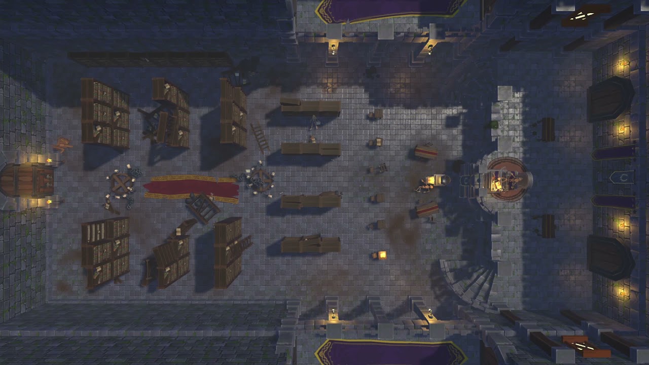 D&D Animated Battlemap - Old Library - YouTube