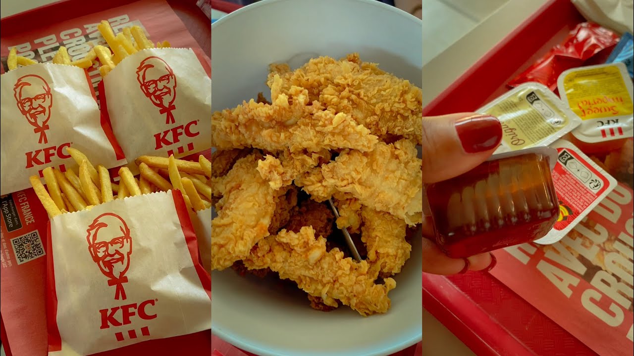 Eating at KFC/ KFC ម្តងថ្ងៃនេះ ( អាហារថ្ងៃត្រង់) - YouTube