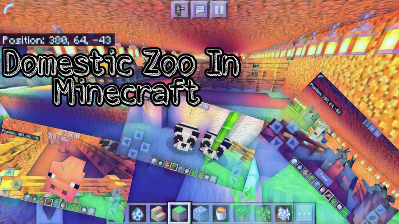 Opened A Underground Domestic Zoo🔥/Minecraft - YouTube