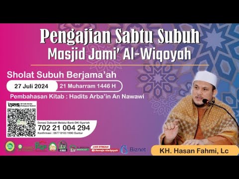 LIVE 🔴 PENGAJIAN SABTU SUBUH | KH. HASAN FAHMI, Lc - YouTube