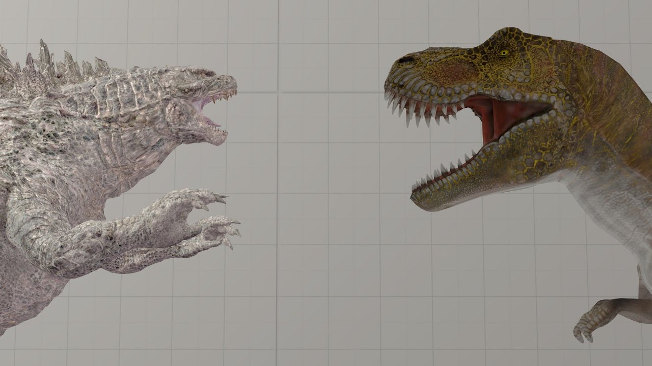 [SFM] Godzilla Vs T-Rex | Epic Roar - YouTube