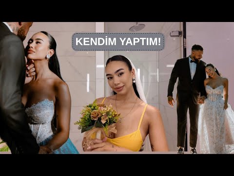 Gelin Saçı ve Makyajımı Evde Kendim Nasıl Yaptım? | Duvak Dahil 👰🏽‍♀️