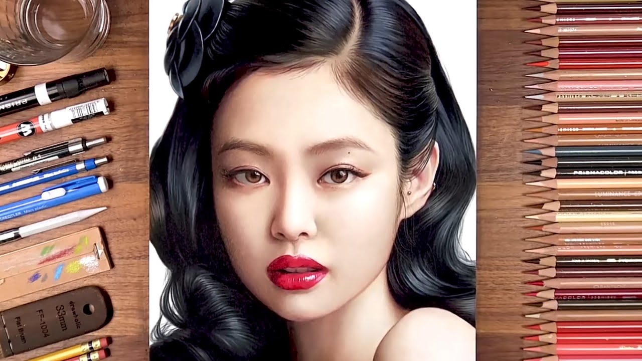 Realistic 4K Color Pencil Drawing: With out Drafting Needed!" #art # ...