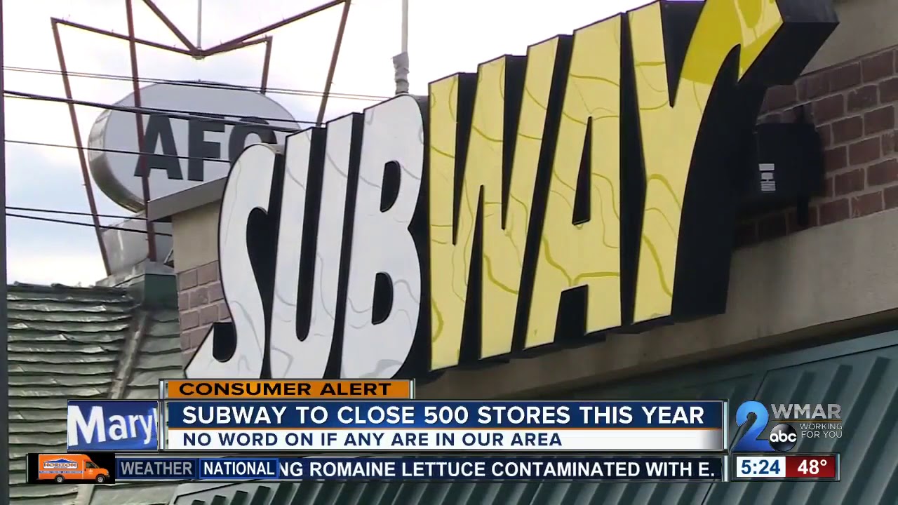 Subway closing 500 stores in U.S. - YouTube