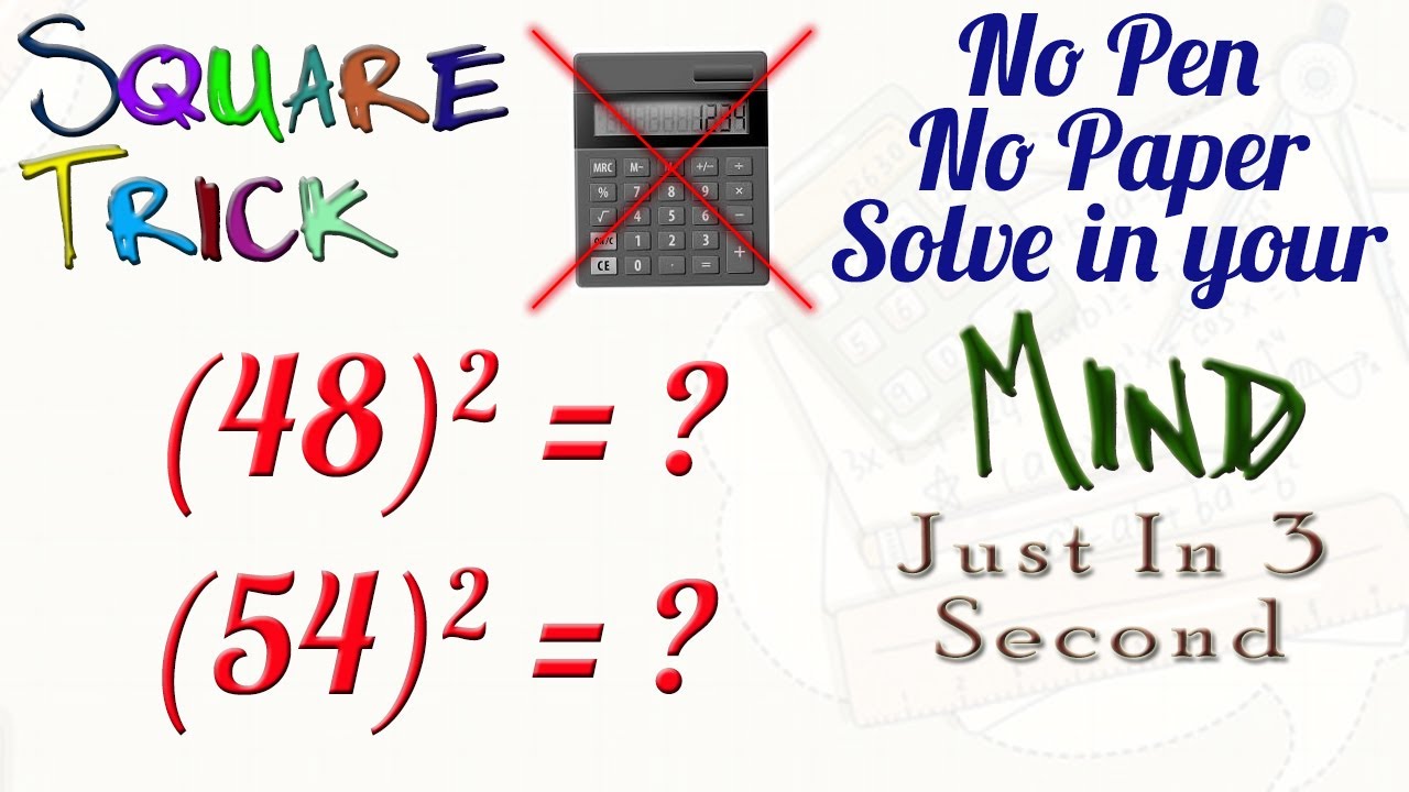 Square Trick | no pen no paper | Solve in your mind just in 3 seconds | AS Learning Point - YouTube