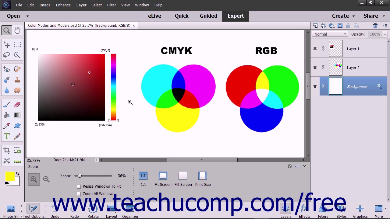 Photoshop Elements 2018 Tutorial Color Management Adobe Training - YouTube