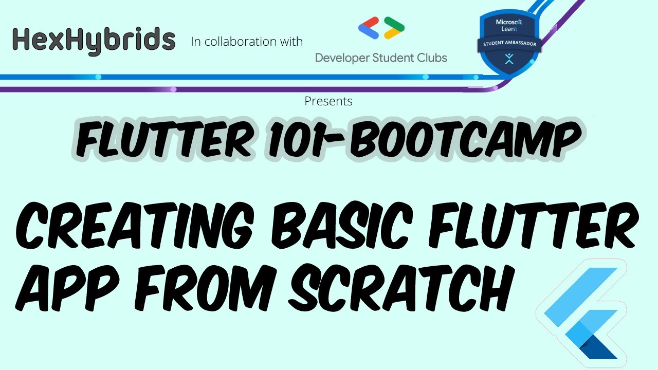Creating basic flutter app from scratch || Flutter 101-Bootcamp ...