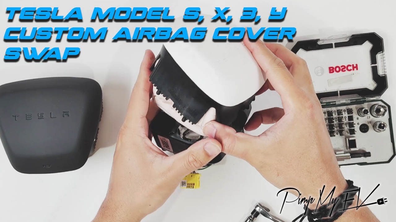 Custom Airbag Cover Installation For Tesla Model S or X, Model 3 ...