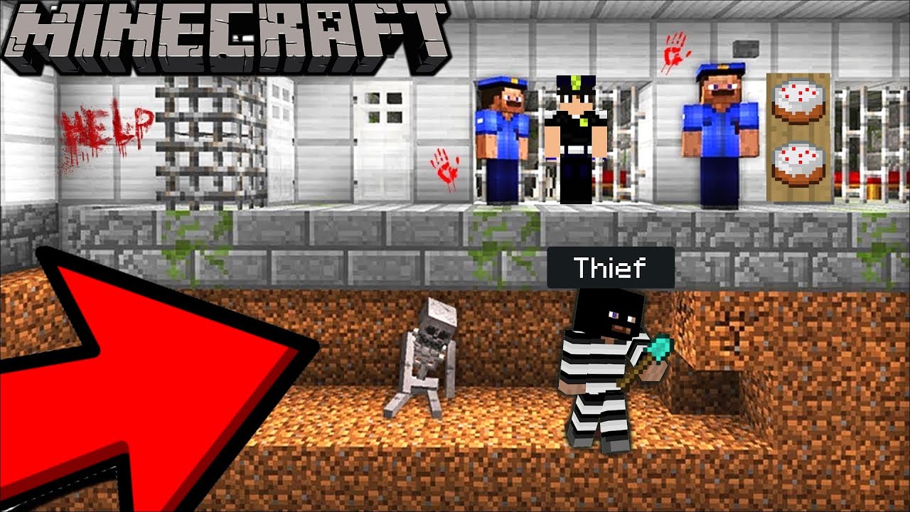 Minecraft ZOMBIE SQUAD BREAK OUT OF PRISON AND BECOME THIEVES !! DON'T ...
