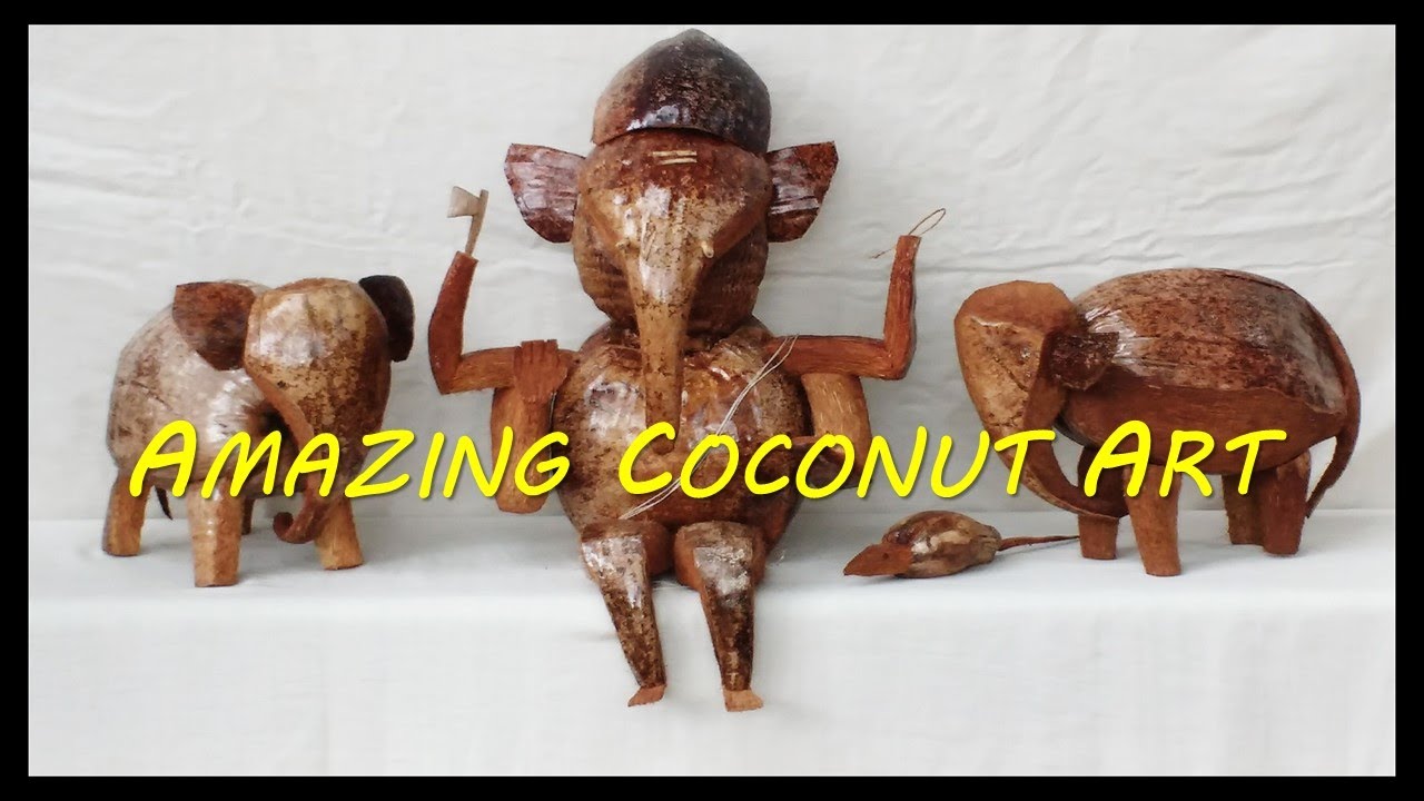 Amazing Coconut Art and Crafts ! - YouTube