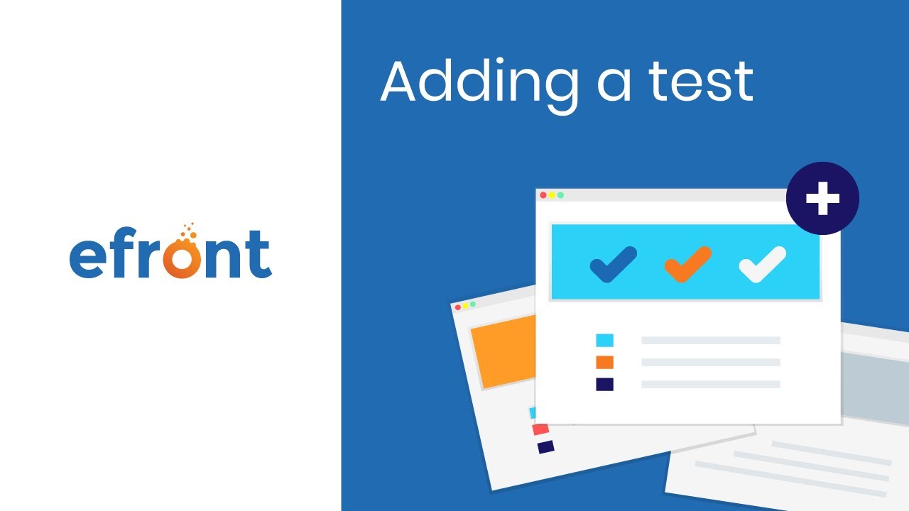 How to add a test in eFront - YouTube