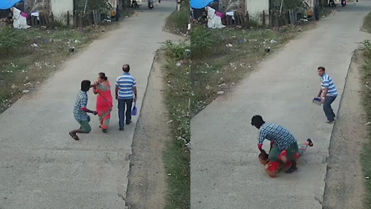 CCTV footage reveals a shocking case of chain snatching - YouTube