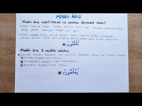 Tecvid Dersi 7 / Medd-i Ârız  (Örnekli)