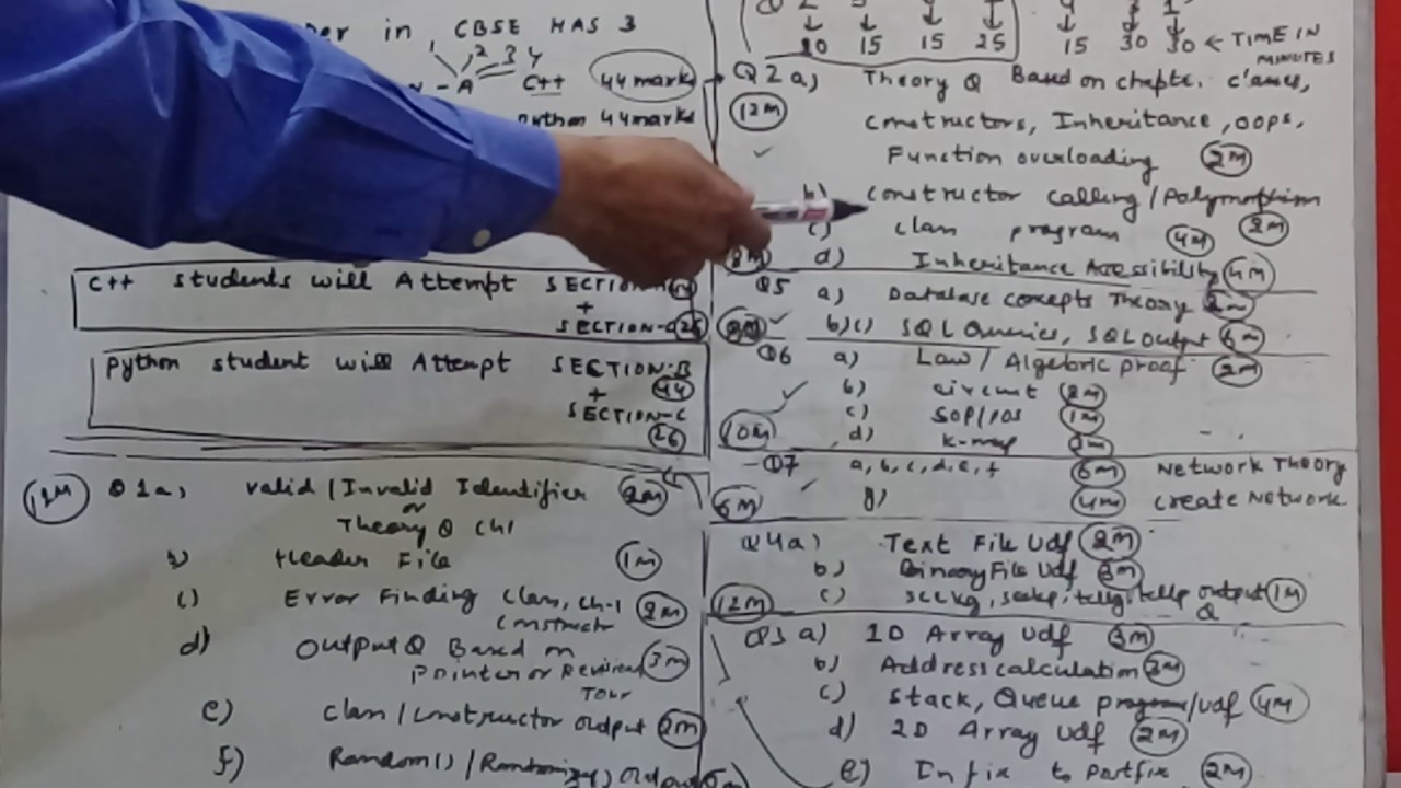 computer Science 12 cbse board exam 2017 - YouTube