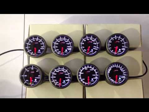 Racetech Gauges Power up Sweep video - YouTube