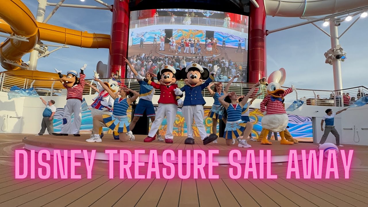 Disney Cruise Line Disney Treasure Sail away deck Party Let’s Set Sail ...