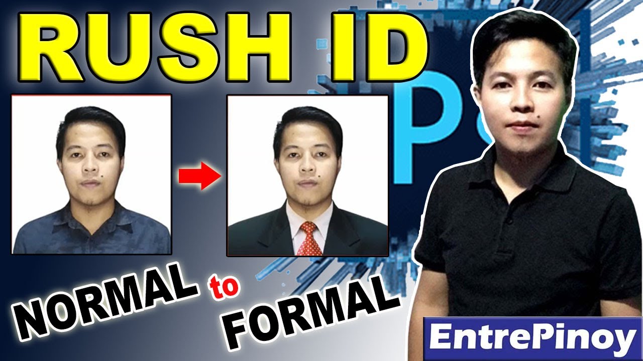 Rush ID Picture Formal Attire Editing in Adobe Photoshop Tutorial ...