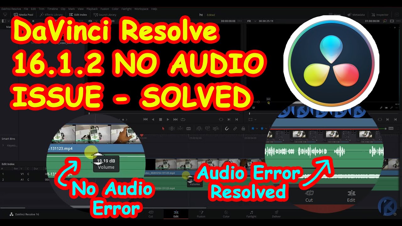 DaVinci Resolve 16 NO AUDIO ISSUE SOLVED Fixing Audio Playback DaVinci Resolve 16 NO AUDIO ISSUE SOLVED Fixing Audio Playback