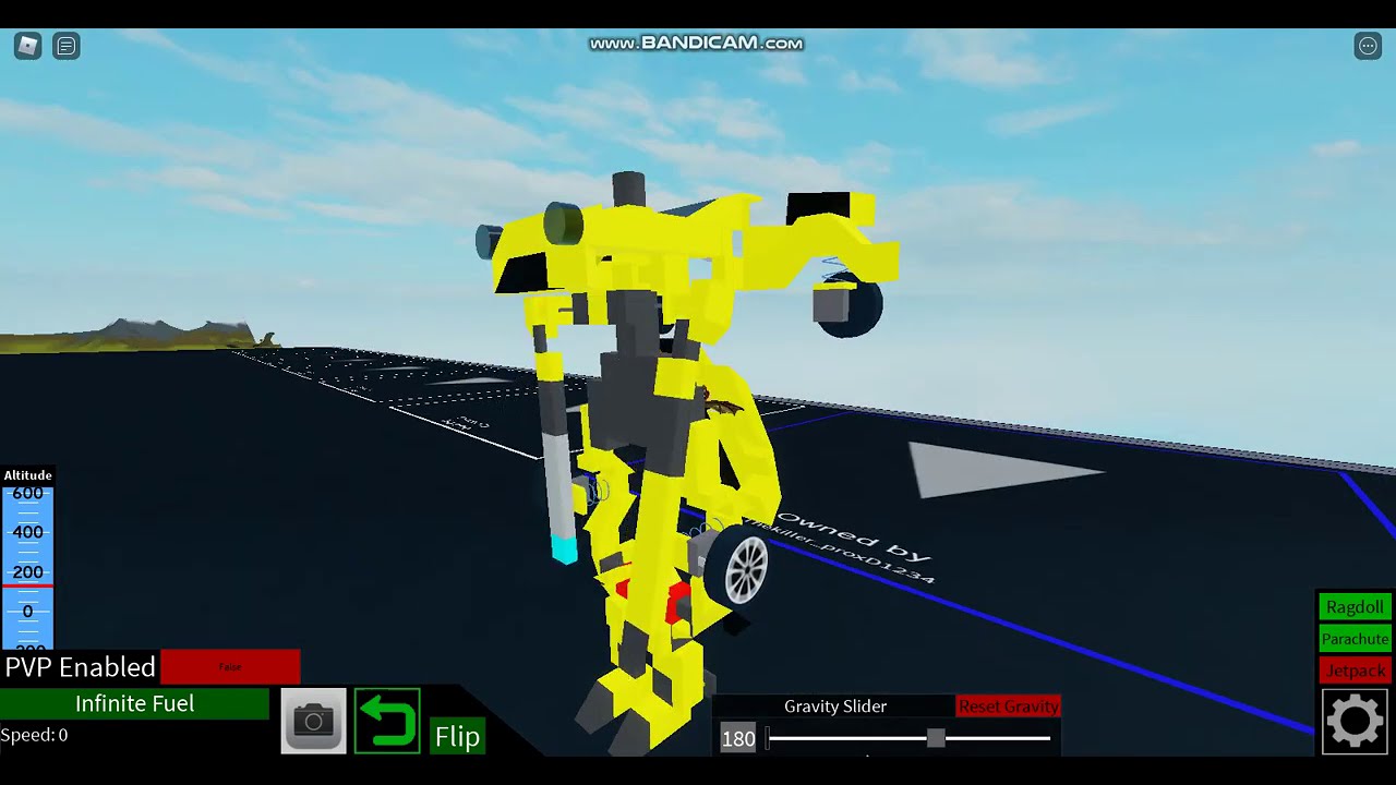 Bumbleebe transformer showcase roblox plane crazy - YouTube