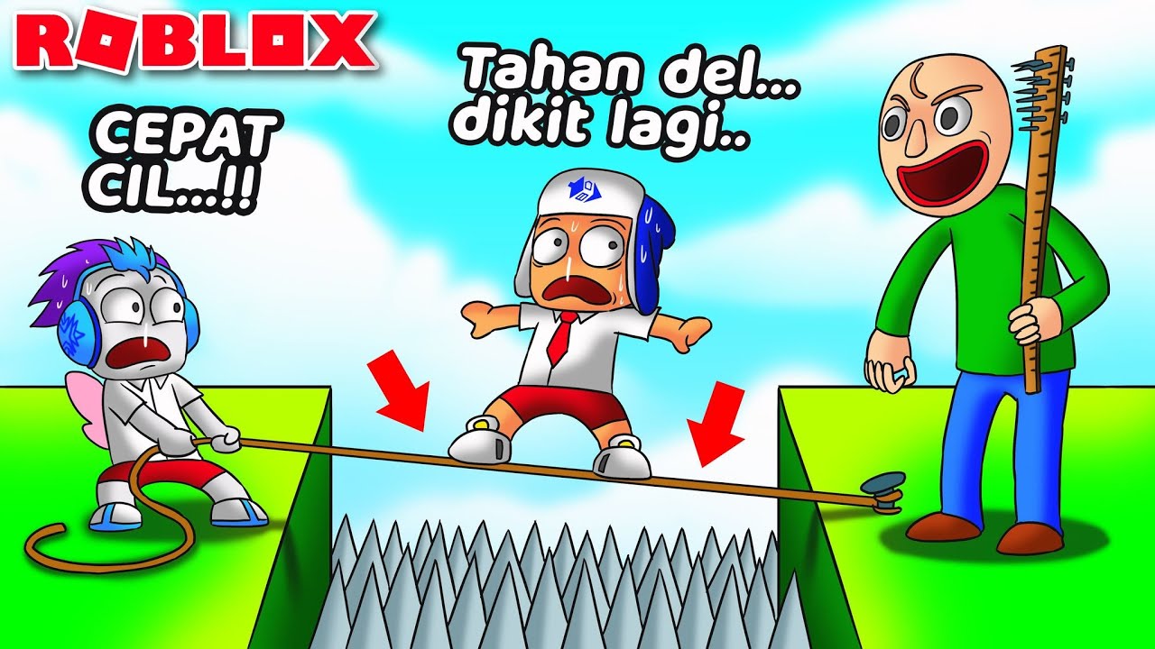 BABY DEL DAN MOCIL UJIAN SEKOLAH BAPAK BALDI DI ROBLOX!!! - YouTube