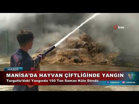 MANİSA’DA HAYVAN ÇİFTLİĞİNDE YANGIN