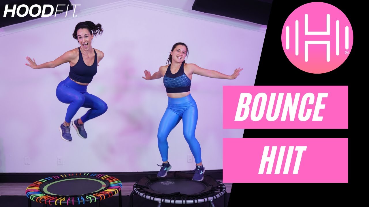 15 Minute Trampoline // Bounce HIIT// Hoodfit - YouTube