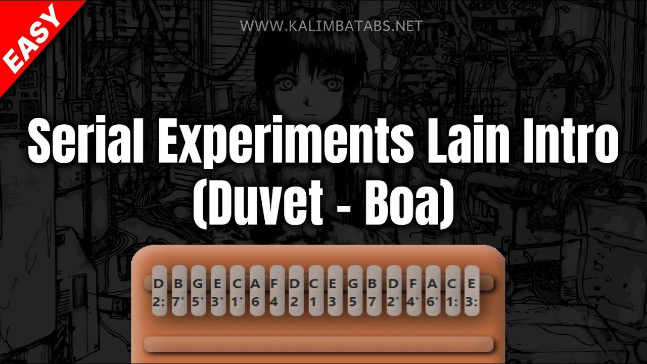 Serial Experiments Lain Opening (Duvet - Boa) | Kalimba Tutorial/Tabs ...