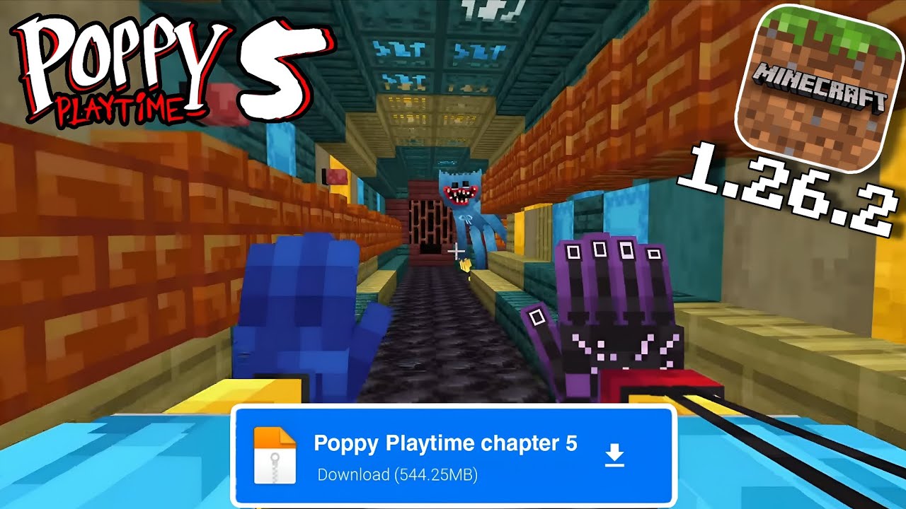 Poppy Playtime Chapter 5 Map Download MCPE Latest Version 1.26.2 - YouTube