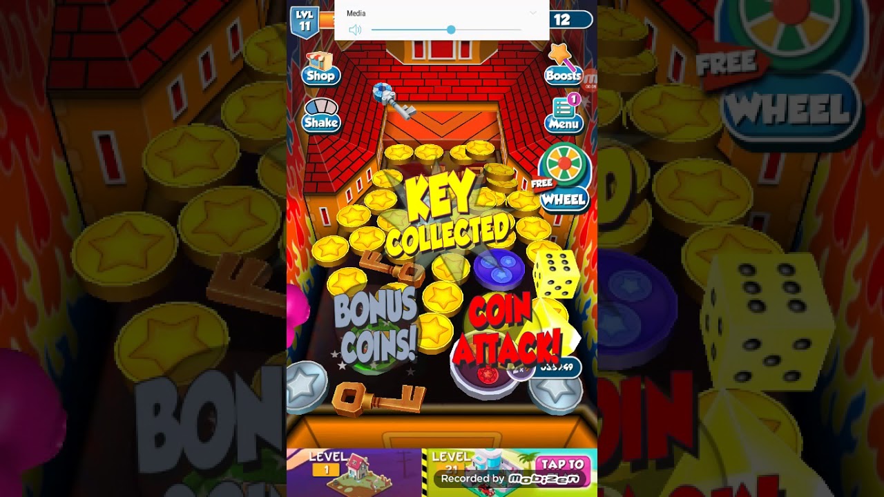 Coin Dozer Giant Shower! Level Up! - YouTube
