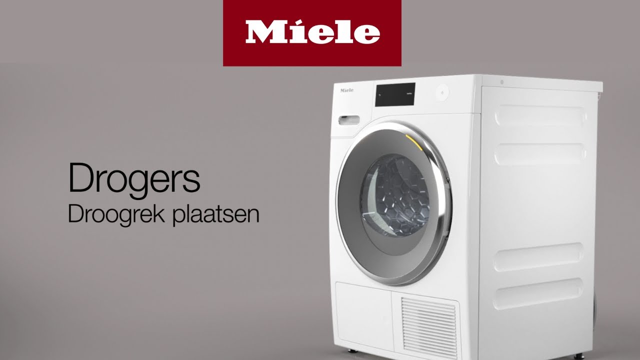 Hoe plaats ik het droogrek bij mijn Miele T1 droger? | Miele - YouTube
